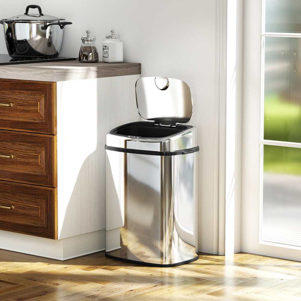 Automatic Touchless 50L Sensor Bin - Silver | HOMCOM