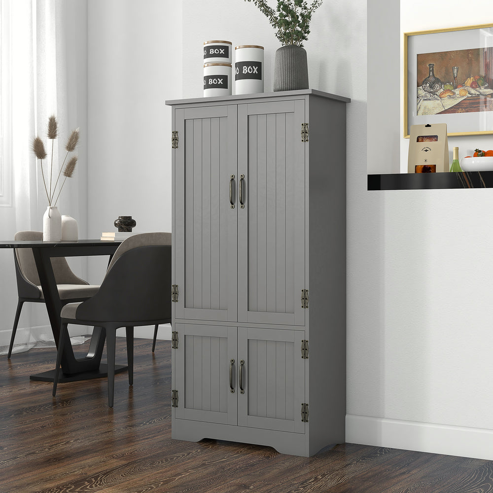 Stylish Gray Storage Cabinet for Kitchen | HOMCOM