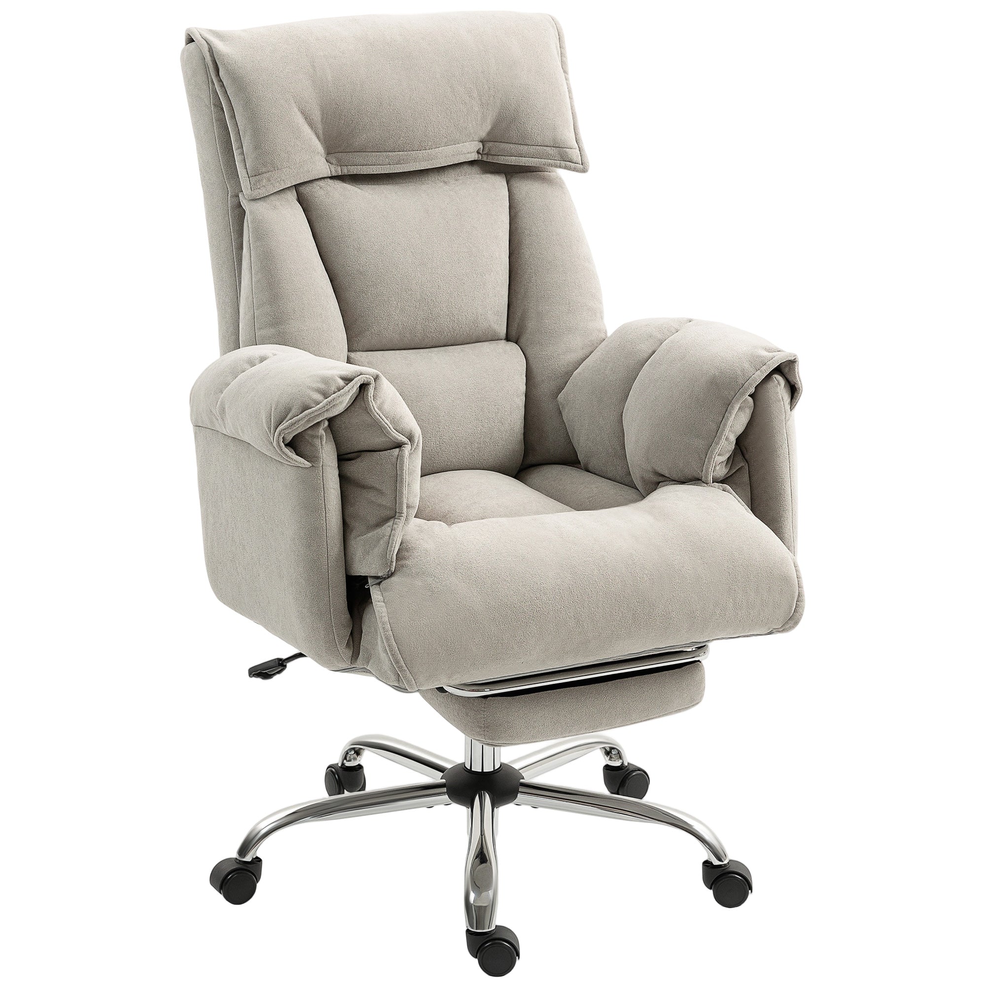 HOMCOM Luxurious Reclining Office Chair with Footrest & High Back
