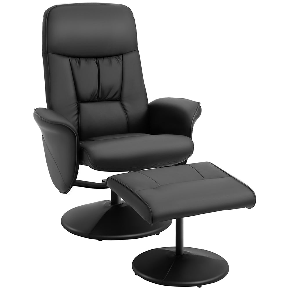 Executive Recliner Chair High Back and Footstool Armchair Lounge Seat ...