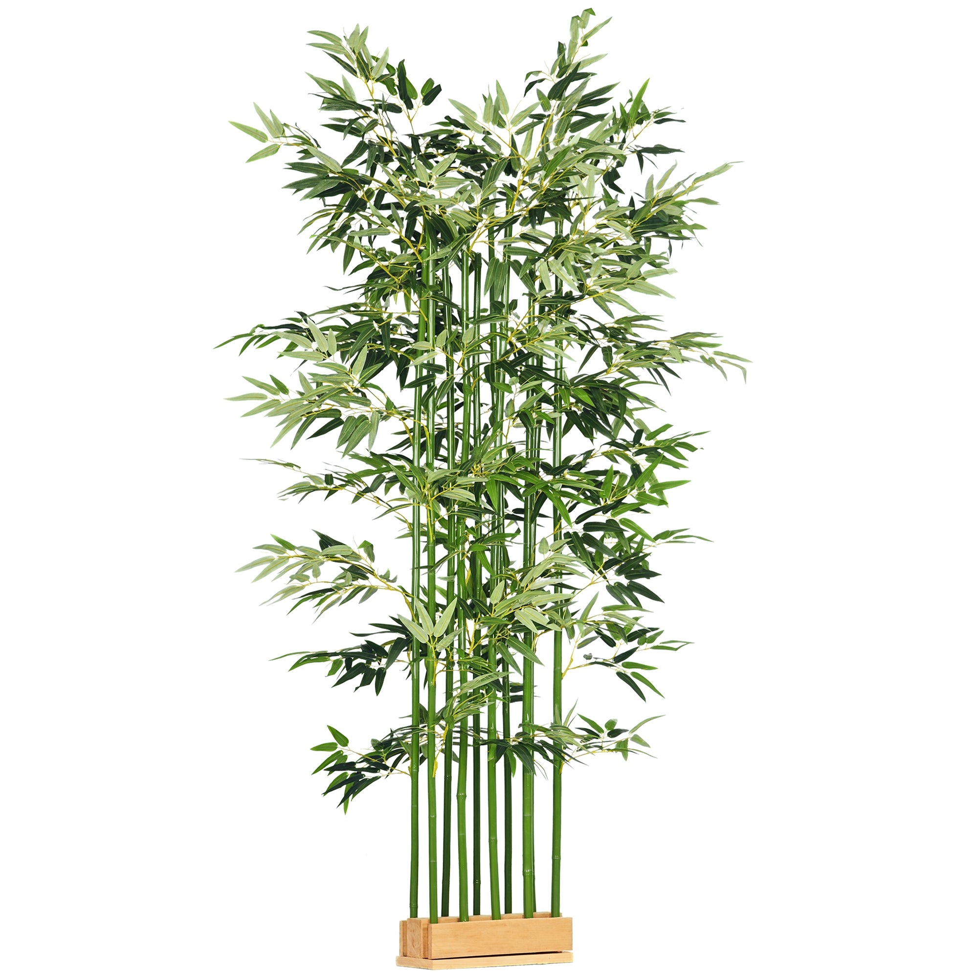 HOMCOM 5ft Tall Artificial Bamboo Tree, Fake Bamboo Plant with ...
