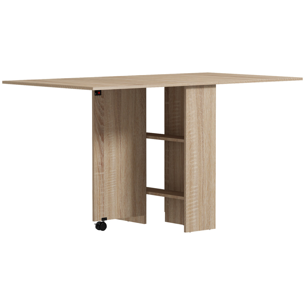 Folding Dining Table, Drop Leaf Table for Small Spaces with 2-tier ...