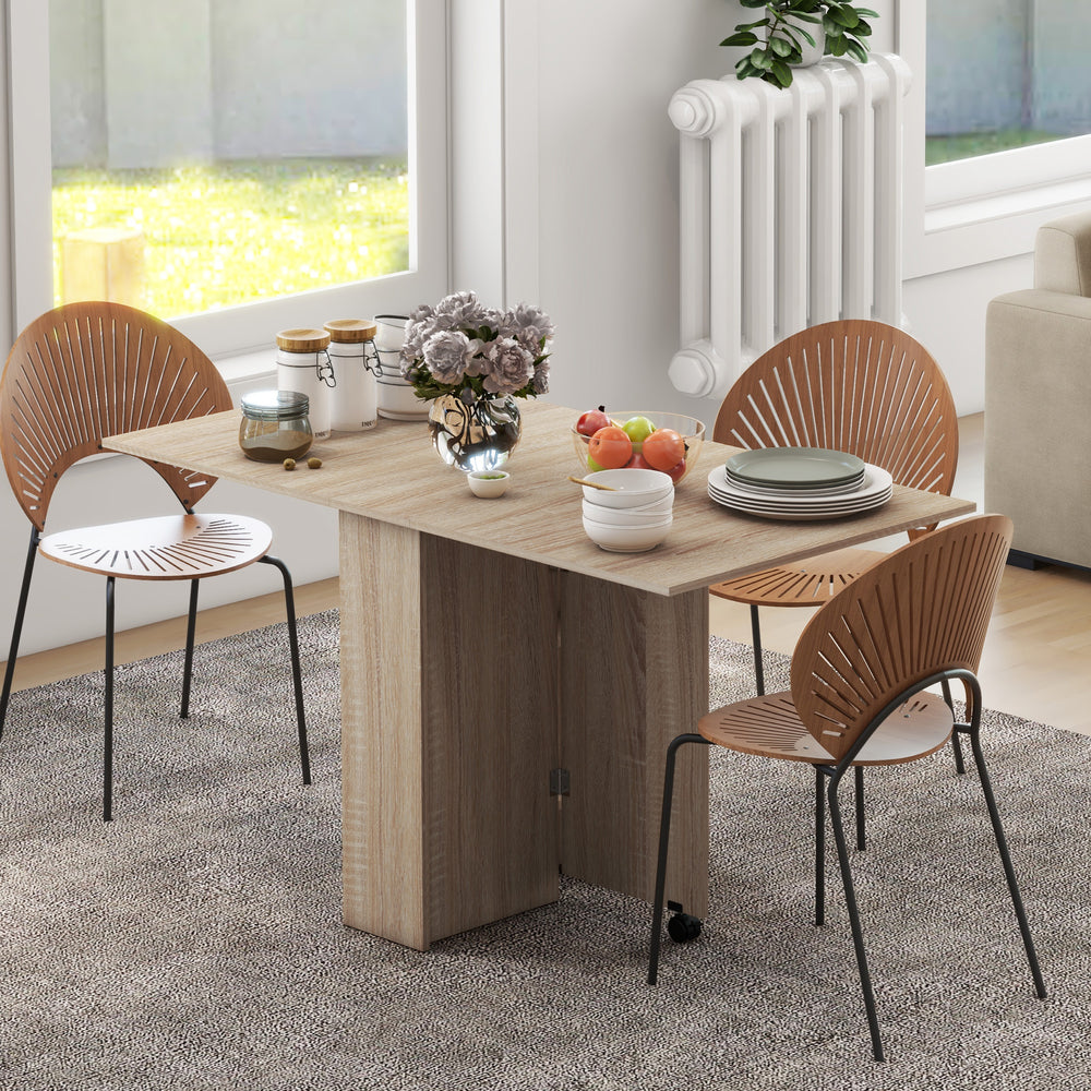 Folding Dining Table, Drop Leaf Table for Small Spaces with 2-tier ...