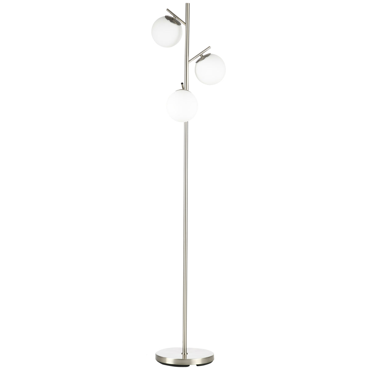 3-Light Tree Floor Lamps for Living Room - Silver | HOMCOM